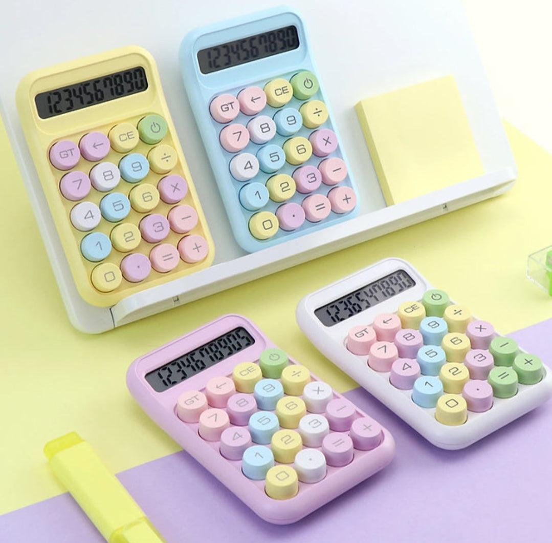 Pastel Mechanical Calculator | Aesthetic Candy Colors | Pack of 1 🍬 ...